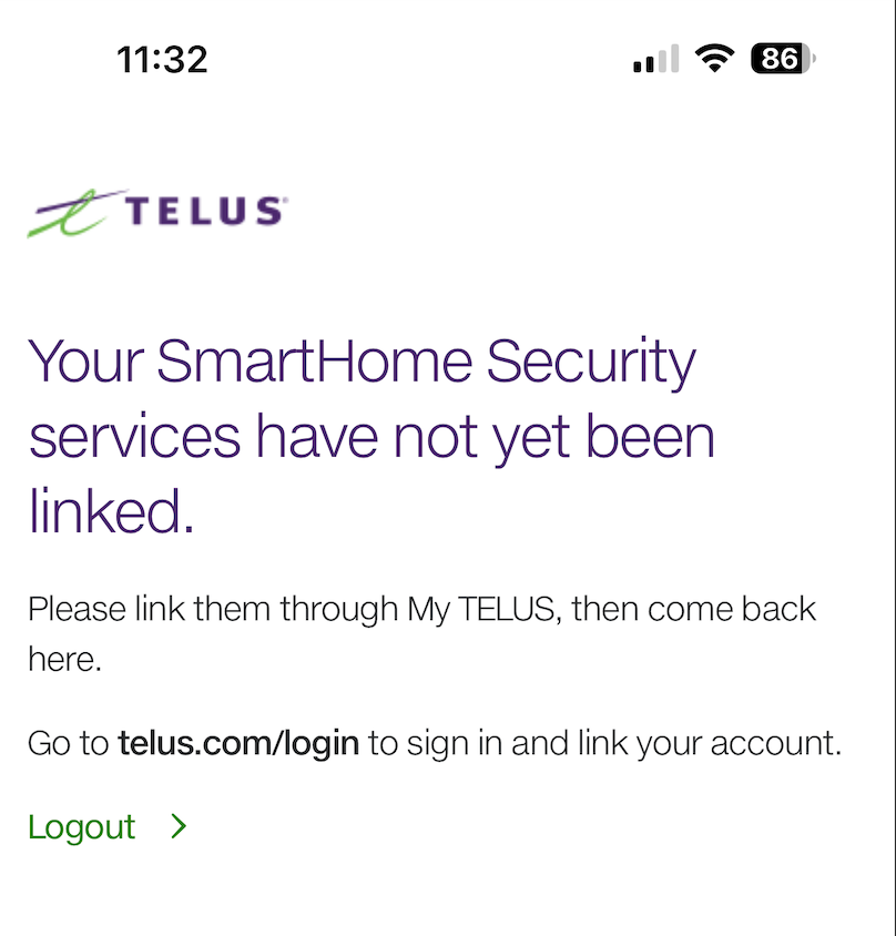 Smart Home app login troubles | TELUS Neighbourhood
