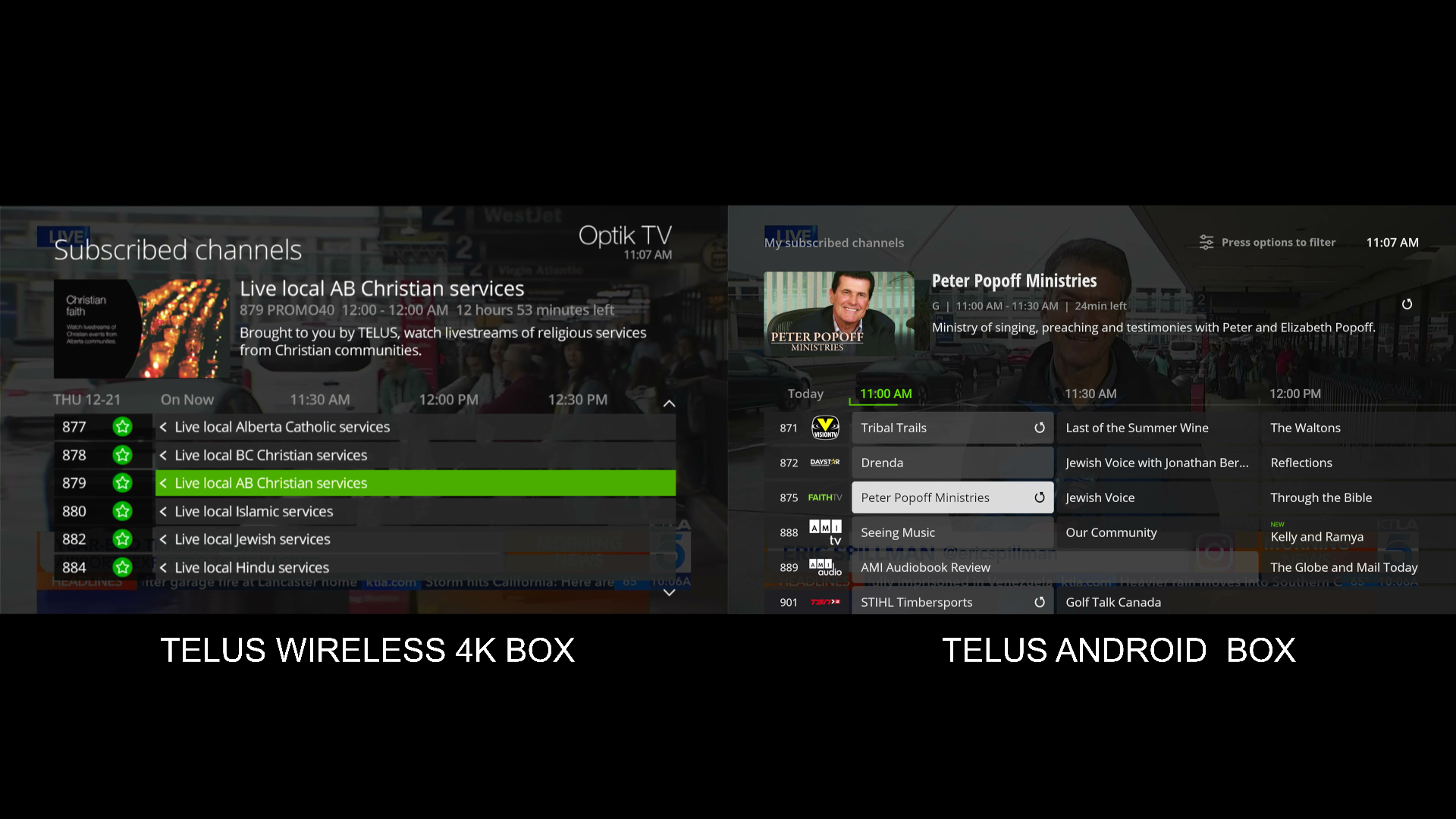 Optik TV religious streaming channels not on TelusTV+ or new Android ...