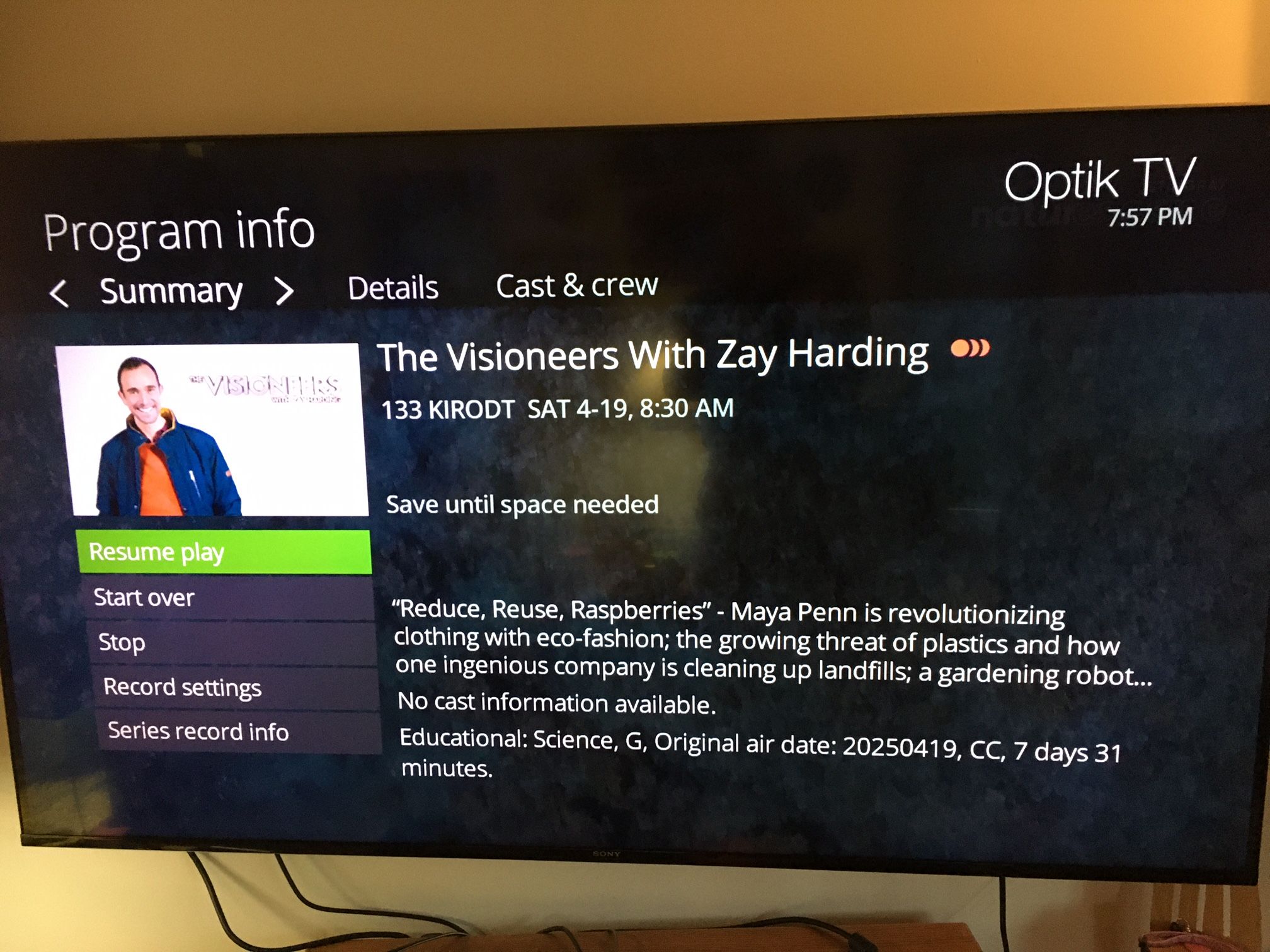 Very odd PVR recording error | TELUS Neighbourhood
